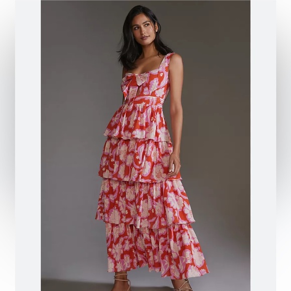 Anthropologie | Dresses | Anthropologie X Vineet Bahi Ruffle Maxi Dress ...